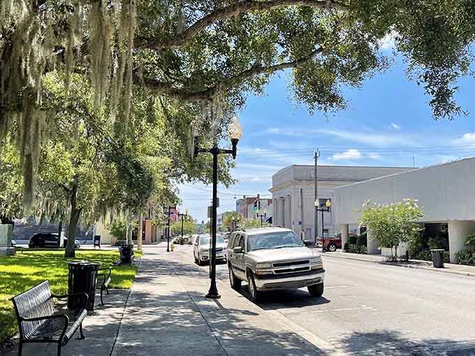 Downtown Palatka moves at a pace where you can actually cross the street without risking your life.