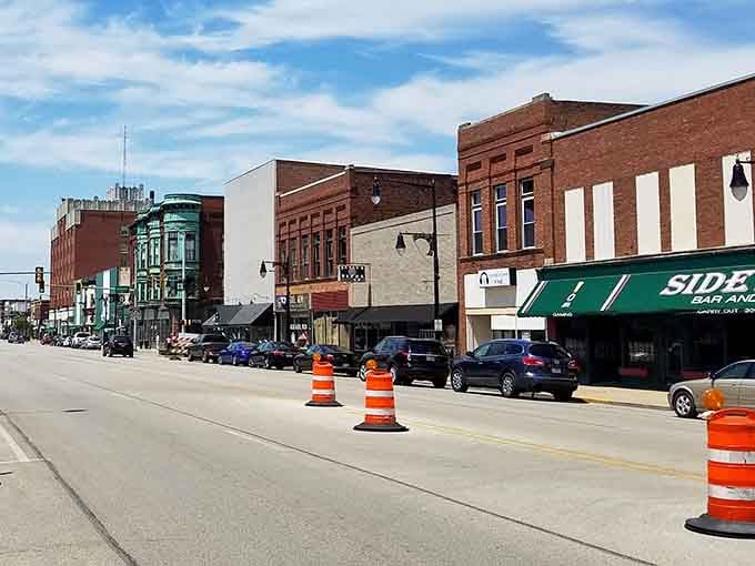 Downtown Galesburg stretches before you like a living museum of Midwestern architecture, where historic brick buildings tell stories of railroad glory days and small-town resilience.
