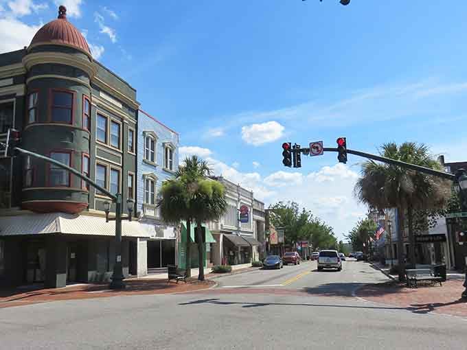Downtown Orangeburg's historic architecture stands like a time capsule with modern conveniences, where the pace matches the gentle sway of those palm trees.