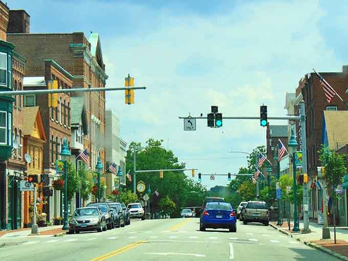 Tree-lined streets and brick facades create that quintessential New England vibe everyone claims to want but rarely finds.