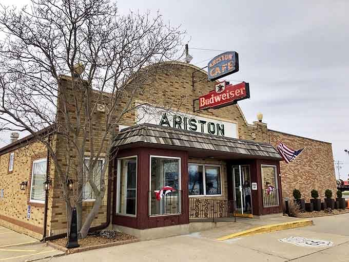 Even on overcast days, the Ariston Cafe stands proud as a testament to what happens when quality outlasts every passing trend.