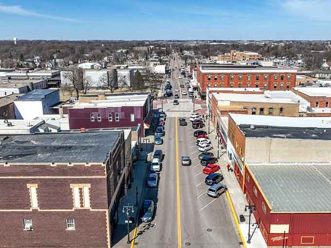 Downtown Worthington looks like someone built a time machine and decided the past had better architecture than we do.