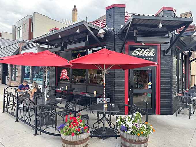 The Sink's distinctive black and red exterior has welcomed hungry Boulder visitors and locals through its doors since 1923.