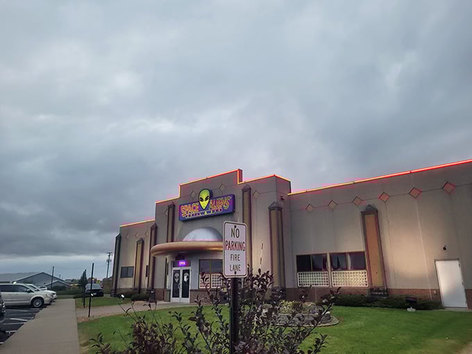 Even under moody skies, this place glows with the promise of cosmic comfort food and unforgettable memories.