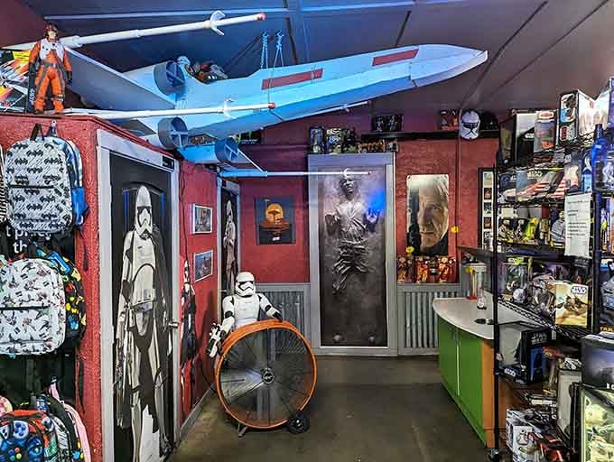 X-wing fighters and Han Solo in carbonite set the scene at this incredible Star Wars-themed restaurant in Killeen, Texas.