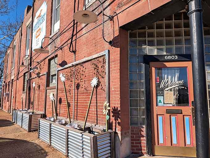 The building's vintage architecture hints at the timeless quality of the food served within these walls.