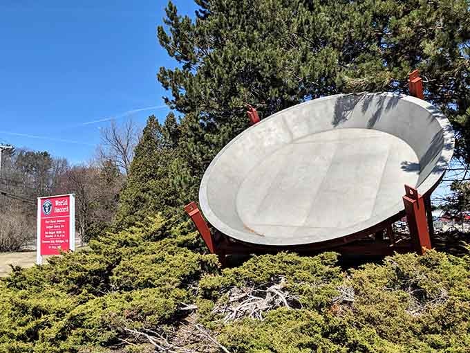 When a giant pie pan becomes a landmark, you know you're in a town that knows how to stand out.