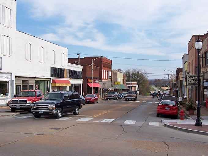 Main Street's colorful buildings and angled parking create that "time stood still" feeling where shopkeepers might actually remember your name.