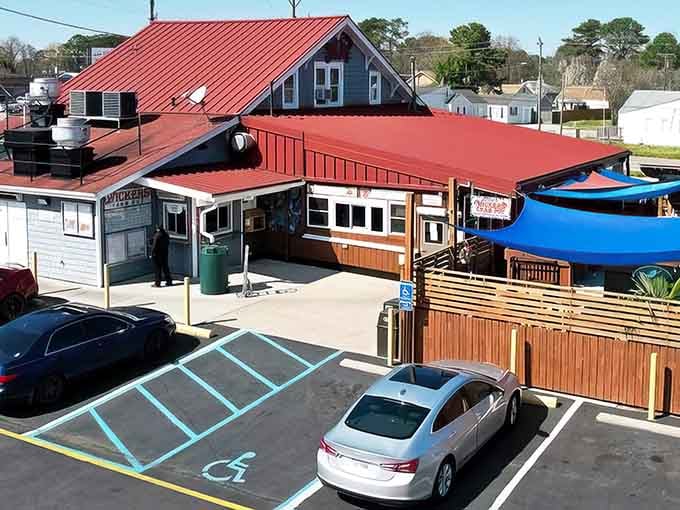That iconic red roof isn't just eye-catching&mdash;it's a beacon for seafood lovers who know that sometimes the best treasures come in unassuming packages.