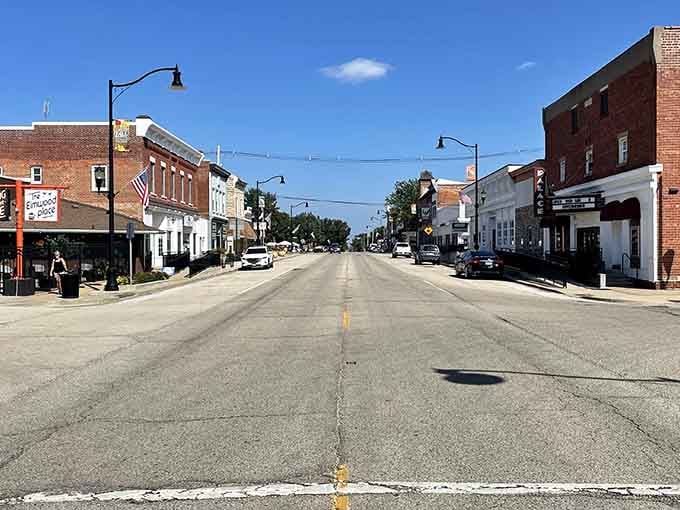 Main Street Elmwood stretches wide and welcoming, proving that elbow room isn't just a luxury&mdash;it's a lifestyle.