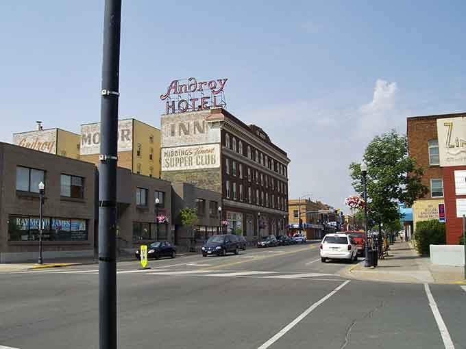 Hibbing's downtown architecture reflects its prosperous mining heritage, with buildings built to last generations, not just quarterly earnings reports.