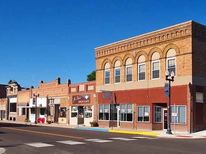 Downtown Ortonville's historic storefronts tell stories of a community that's weathered time as gracefully as those ancient granite cliffs nearby.