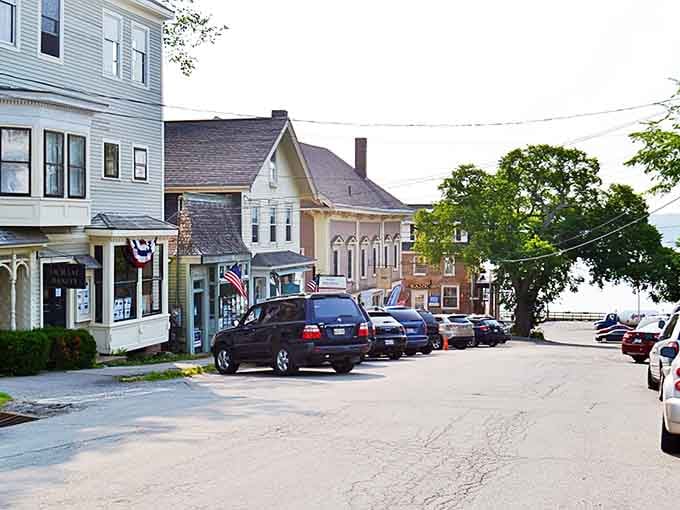 The view down Main Street reveals why Castine has been fought over by four nations &ndash; those harbor views are worth starting a war for!