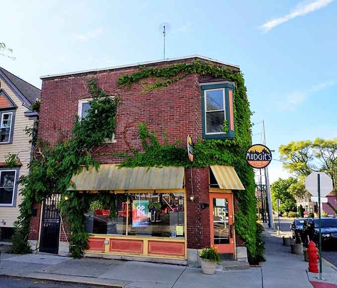 That ivy-covered brick corner building isn't hiding a secret garden; it's protecting Detroit's sandwich treasure from the masses.