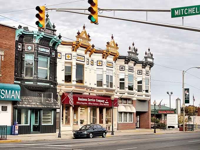These ornate facades prove that small-town Indiana knows how to dress up Main Street better than most cities.