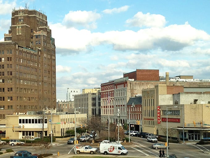 The iconic Threefoot Building dominates Meridian's skyline, a testament to Art Deco ambition in the heart of Mississippi. This architectural grande dame now welcomes guests as a beautifully restored hotel.