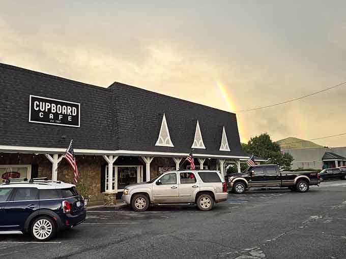 Even Mother Nature approves of this place, sending a rainbow to mark the spot where great food happens.