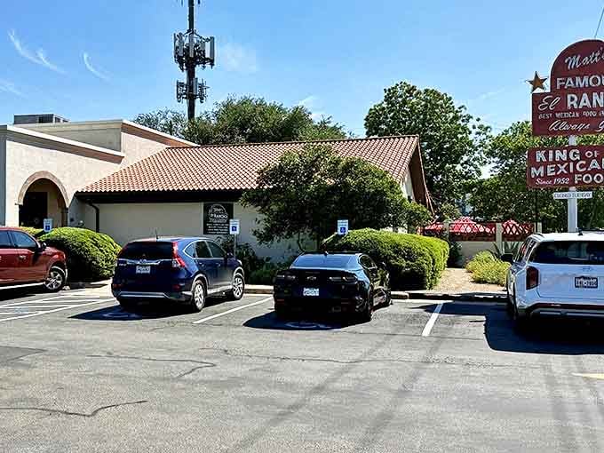 The iconic red sign doesn't lie&mdash;Matt's El Rancho has been the "King of Mexican Food" in Austin for generations, welcoming hungry Texans through its Spanish-style entrance.