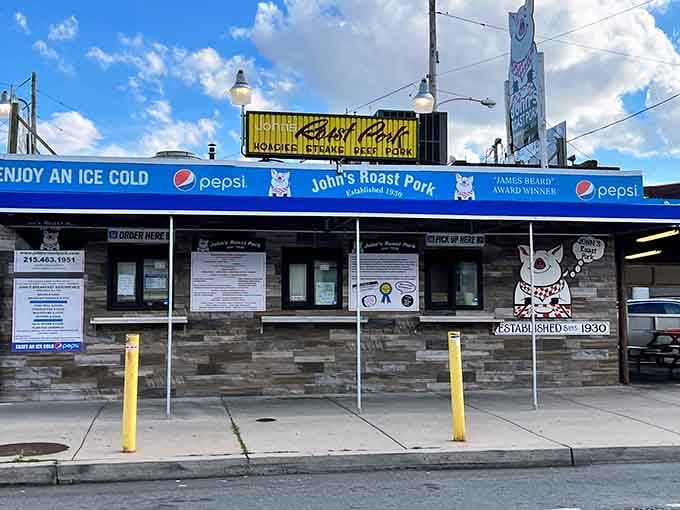 That bright blue beacon of sandwich excellence has been calling to hungry souls since the Depression era.