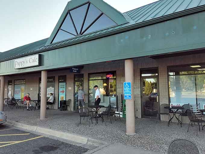 Outdoor seating where you can enjoy your meal and contemplate whether you have room for another plate of ribs.