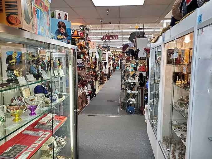 Long aisles packed with glass cases turn browsing into a treasure hunt you&rsquo;ll gladly take slowly.