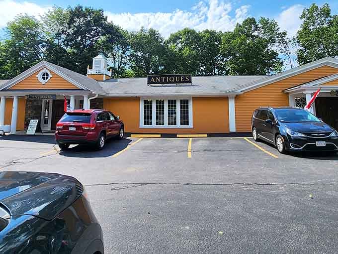 The building's classic New England charm promises serious antique hunting adventures, and those parking spots won't stay empty for long.