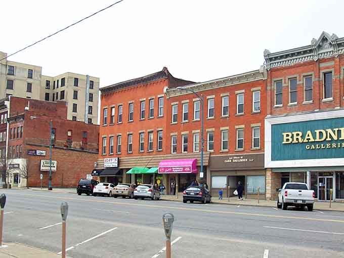 The colorful facades of Olean's downtown businesses tell stories of resilience and community – each awning a different chapter in this affordable slice of New York.