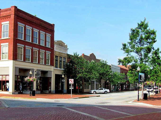 Brick buildings and tree-lined streets create Spartanburg's perfect balance of Southern charm and practical living &ndash; where Social Security checks feel right at home.