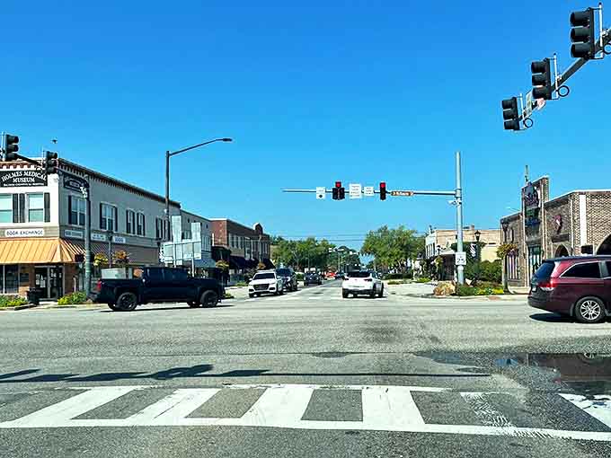 Downtown Foley's historic charm unfolds at this intersection, where time slows down just enough to let you catch your breath and maybe a friendly wave.