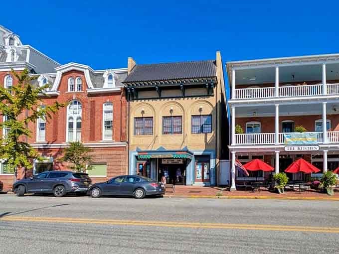 Historic storefronts line High Street where architecture does the talking and your wallet gets a break.