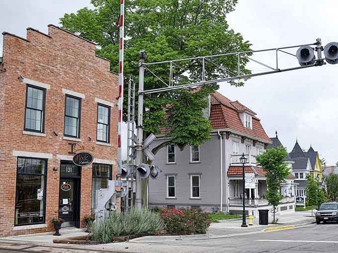Those brick buildings and vintage storefronts aren't trying to look historic, they actually are, which is refreshingly honest.