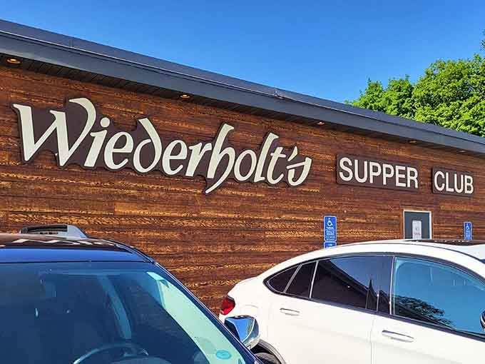 The wood-paneled exterior promises old-school supper club charm, and trust me, it delivers on every delicious word.