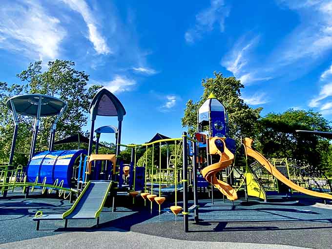 This isn't just a playground &ndash; it's a full-scale adventure park that makes your backyard swing set retire in shame.