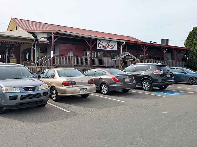 That red-roofed beauty isn't a mirage, it's your next favorite dining destination disguised as a train station.