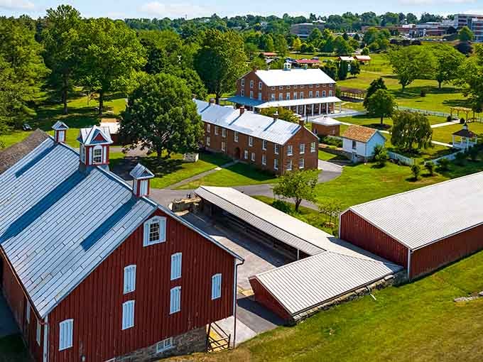 The Carroll County Farm Museum sprawls across the landscape like a perfectly preserved postcard from another century.