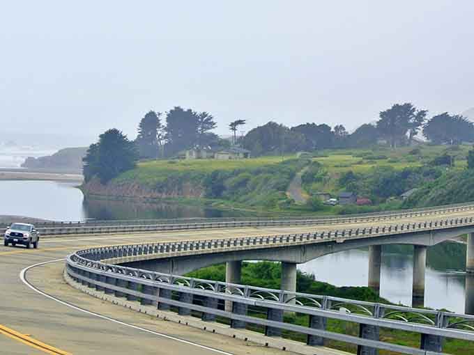 Where engineering meets poetry: Highway 1's elegant bridges carry you over coastal inlets, connecting not just land but moments of pure California magic.