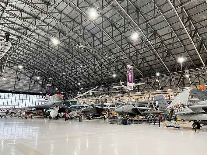 That moment when you realize you're standing in a hangar full of aviation history that'll make your heart soar.