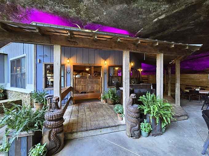 When your restaurant's roof is older than human civilization, you're doing architecture right.