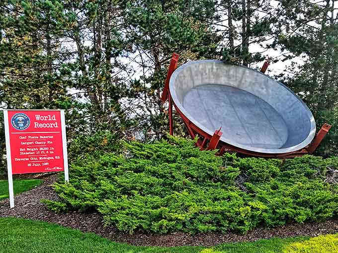 When a giant pie pan becomes a landmark, you know you're in a town that knows how to stand out.