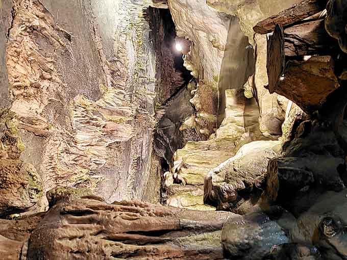 The caverns reveal nature's patient artistry, where water and time collaborated on something truly spectacular.