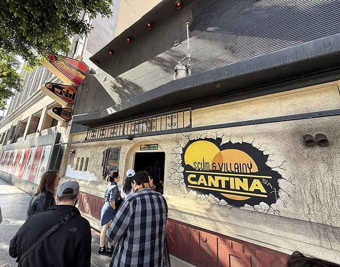 That weathered exterior isn't just for show; it's your portal to a galaxy far, far away right here in Hollywood.