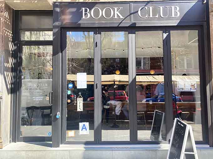 Those glass doors are the gateway to every book lover's fantasy, where browsing and boozing finally become one glorious activity.