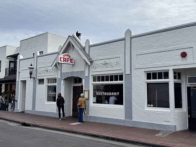That classic white facade and red neon sign have been calling hungry souls to the waterfront for generations of good eating.