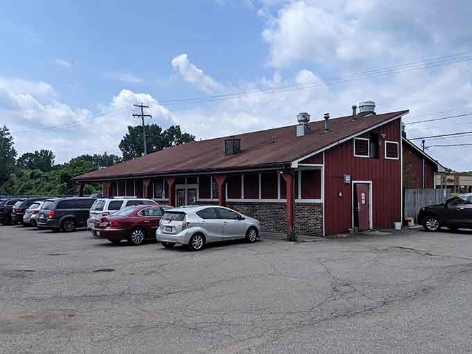 The full barn structure reveals its true purpose: housing enough comfort food to feed half of Haslett.