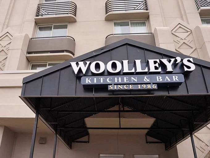 The understated entrance to Woolley's speaks volumes - no flashy gimmicks needed when what awaits inside is this good.