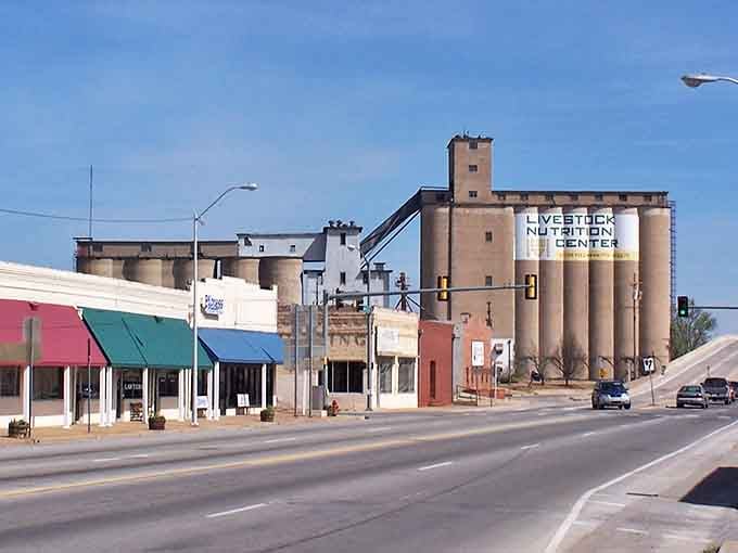 Downtown Chickasha blends small-town charm with practical amenities, where historic grain elevators stand as monuments to the area's agricultural heritage.
