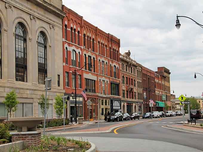 Downtown Binghamton stretches out like a postcard from an era when cities had actual character and charm.
