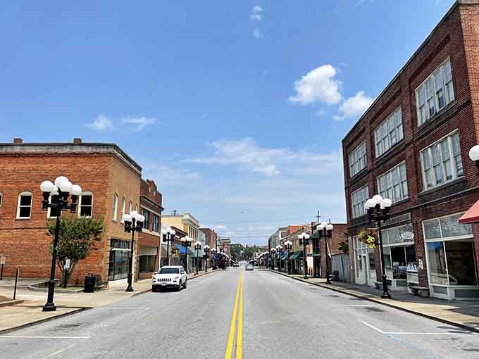 Wide streets and old-school architecture create the kind of downtown where people still say hello to strangers passing by.