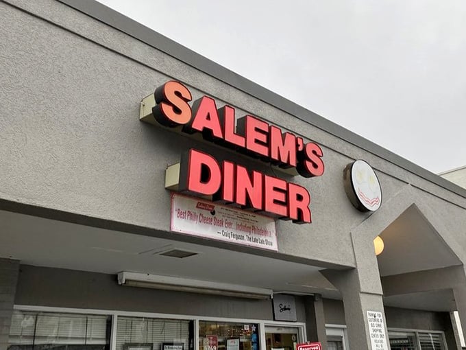 Some diners whisper their presence, but Salem's proudly declares itself with signage that means serious business about comfort food.