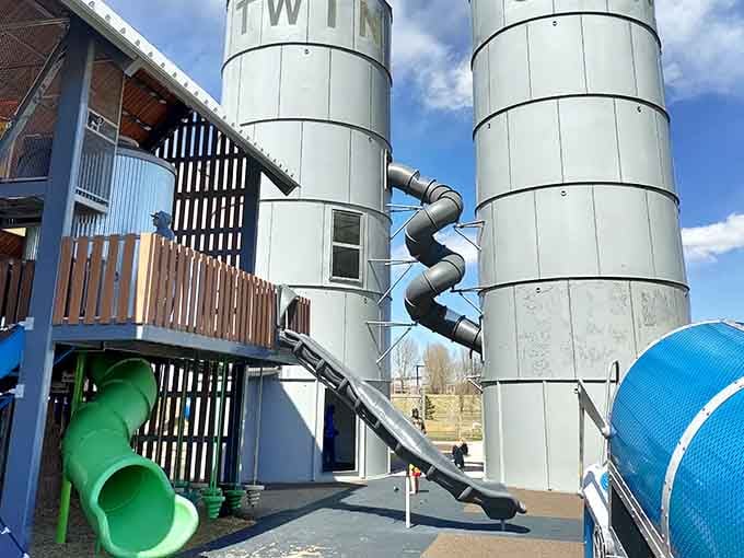 Those silos aren't just for show&mdash;they're the launchpad for the most epic slide you've ever seen.